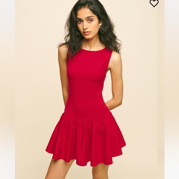 Reformation | Dresses | Reformation Defina Knit Dress In Cherry | Poshmark